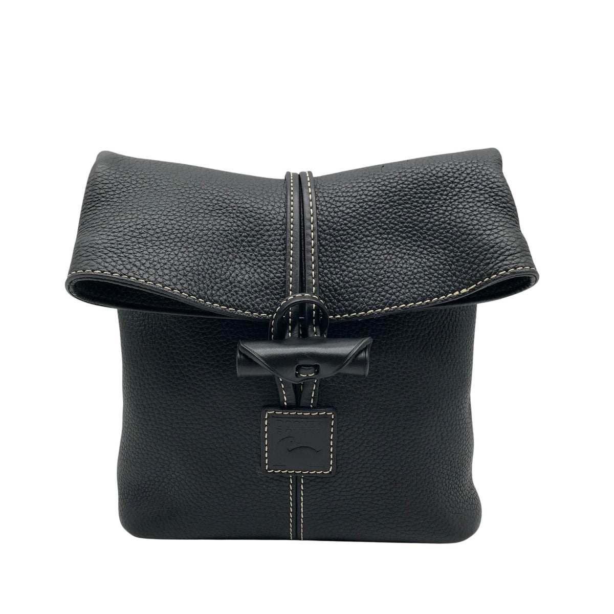 Dooney & Bourke Black Pebbled Grain Leather Toggle Crossbody Bag – One ...
