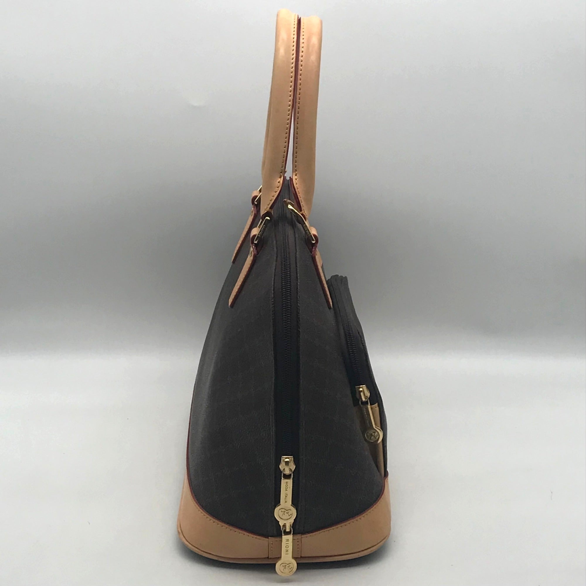 Rioni Brown Signature Dome Satchel Handle Bag – One Purse